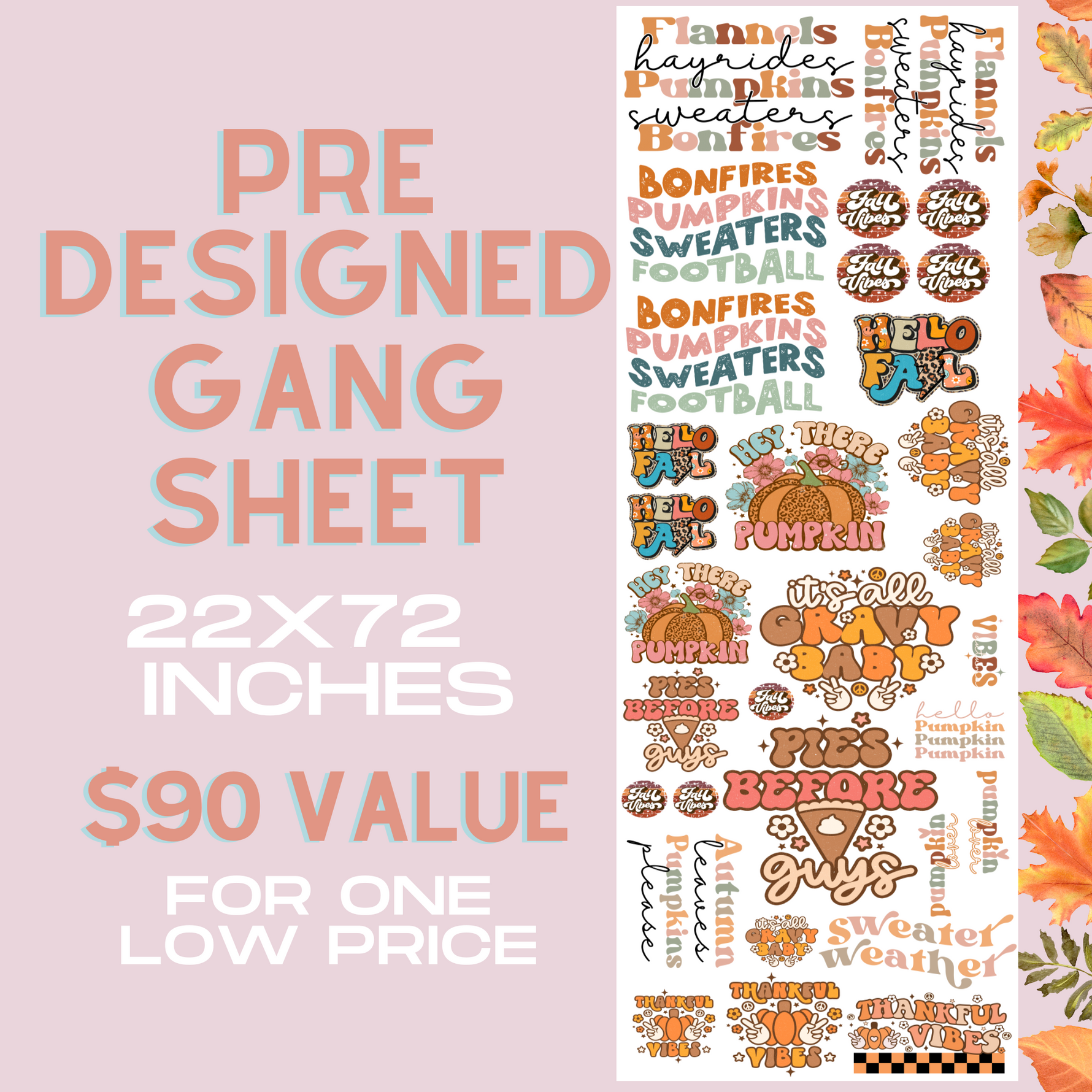 Pre Designed Gang Sheets