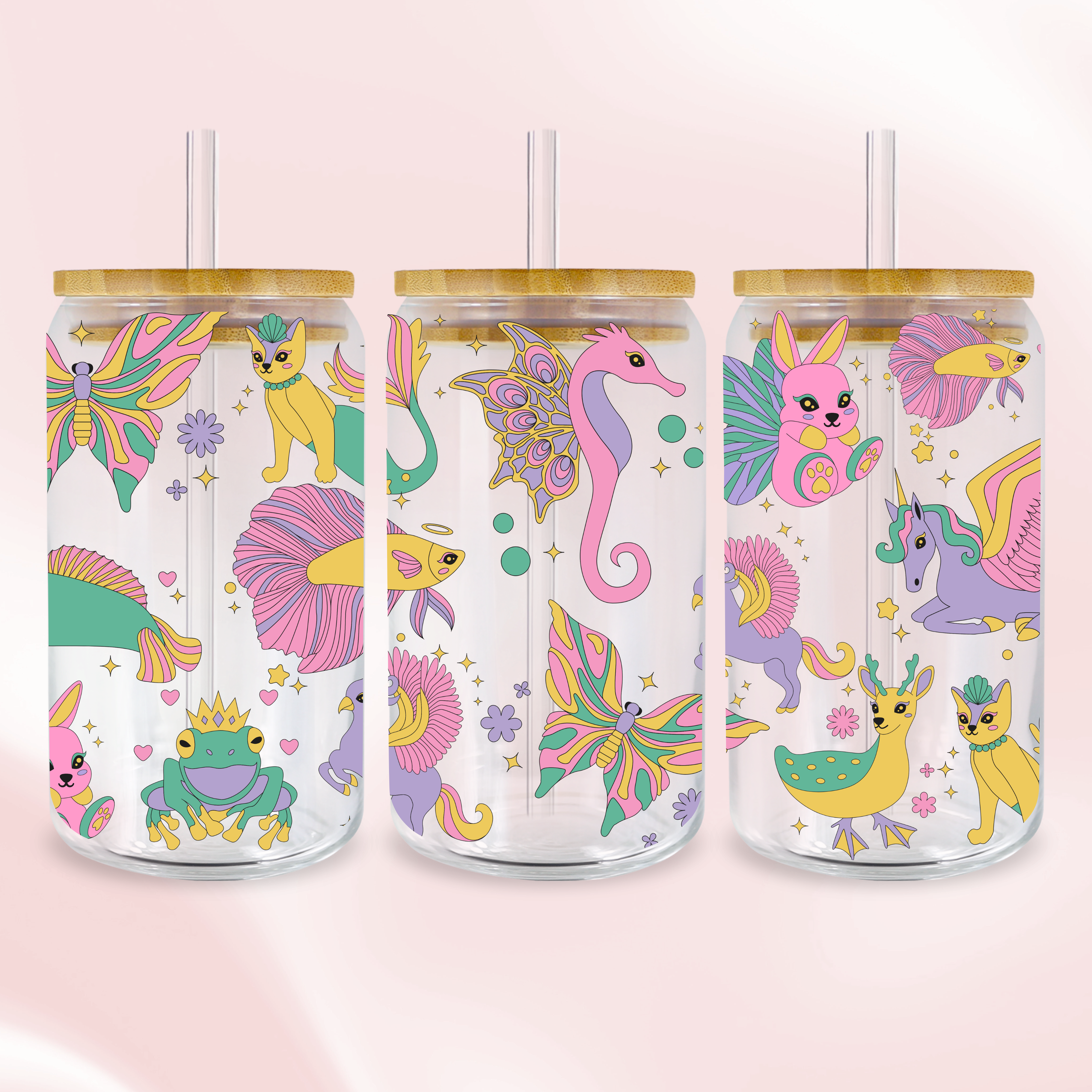 Mythical creatures wrap - Full Color UV DTF Wrap Easy Apply Permanent
